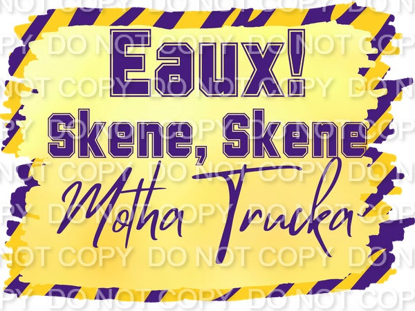 Purple & Yellow Eaux! Motha Trucka (Sublimation) – House of Personalization