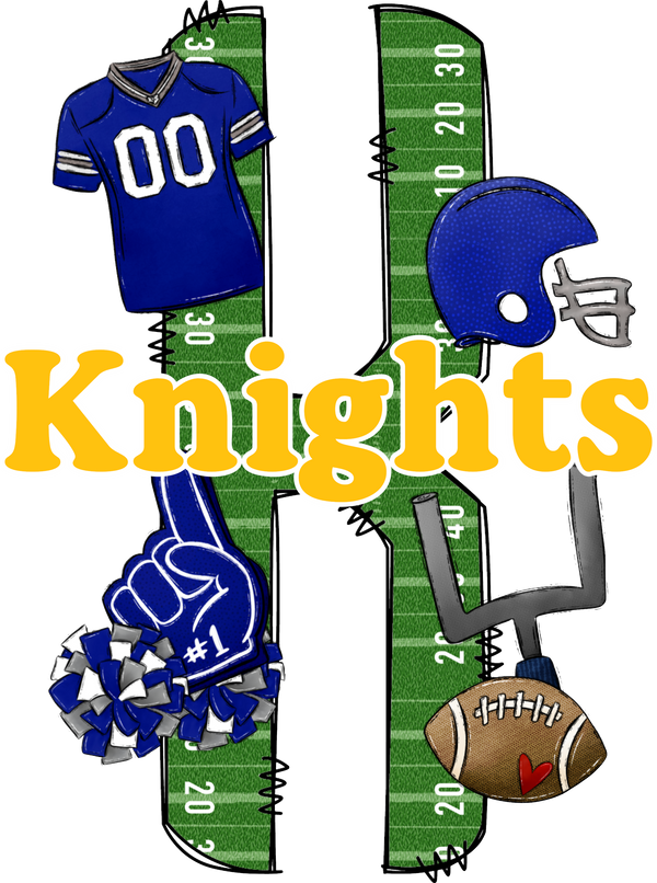 KNIGHTS LETTER FOOTBALL FIELD (Direct To Film) – House of Personalization