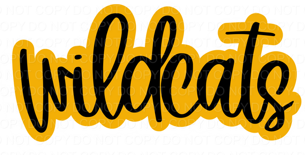 Wildcats Script Outline Black/Yellow (Direct To Film) – House of ...